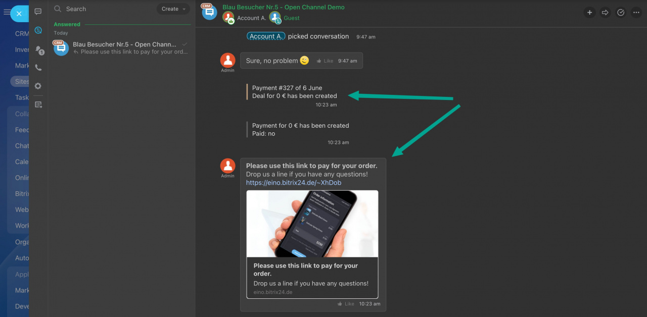 Payment system integrations in Bitrix24